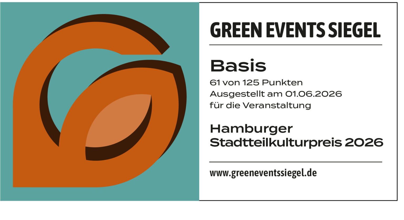 Stadtteilkulturpreis 2026 erhält das Green Events Siegel